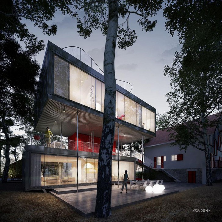 Maison container : maison modulaire d'architecte